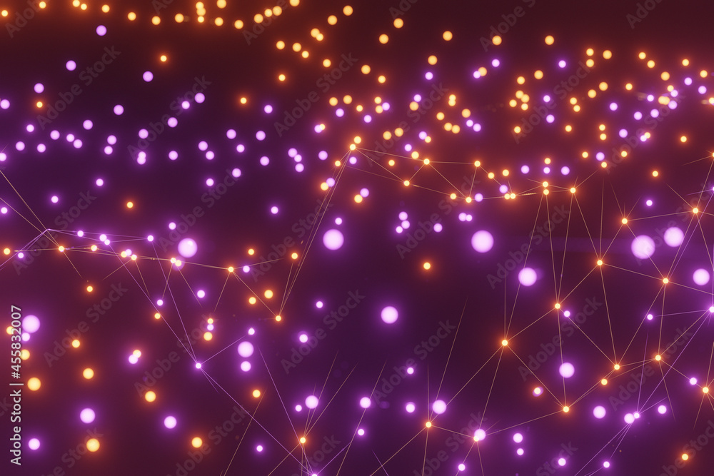 Geometric background of connected lines and points Stock Photo | Adobe ...