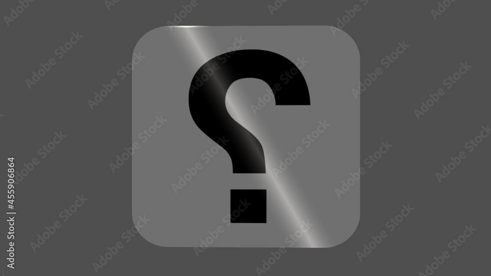 3d Animated Question Mark rotating in alpha channel (transparent ...