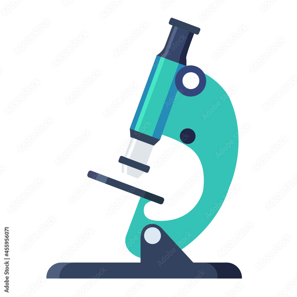 Illustrated vector microscope Stock Vector | Adobe Stock