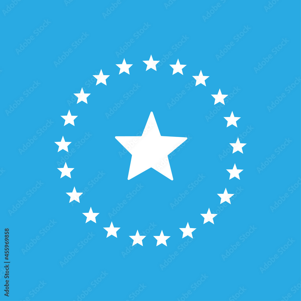Stars in circle icon template black color editable. Stars in circle ...