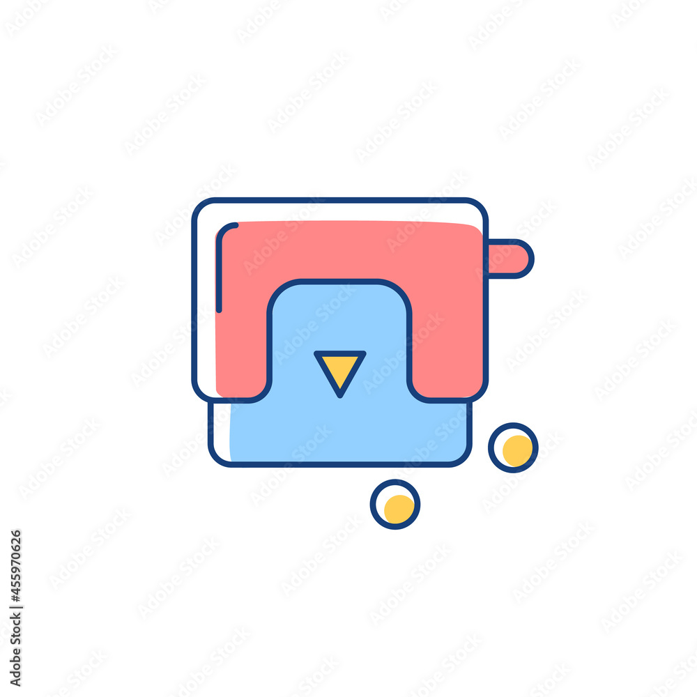 Hole-punch RGB color icon. Paper puncher. Device for office work ...