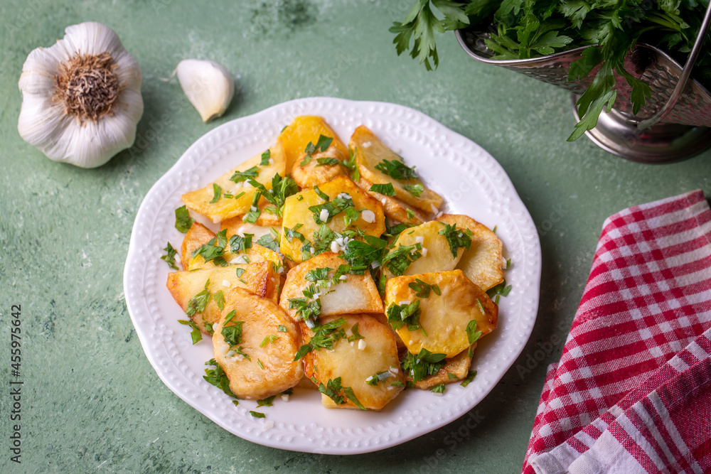 Traditional delicious Turkish food, Village style sour french fries ...