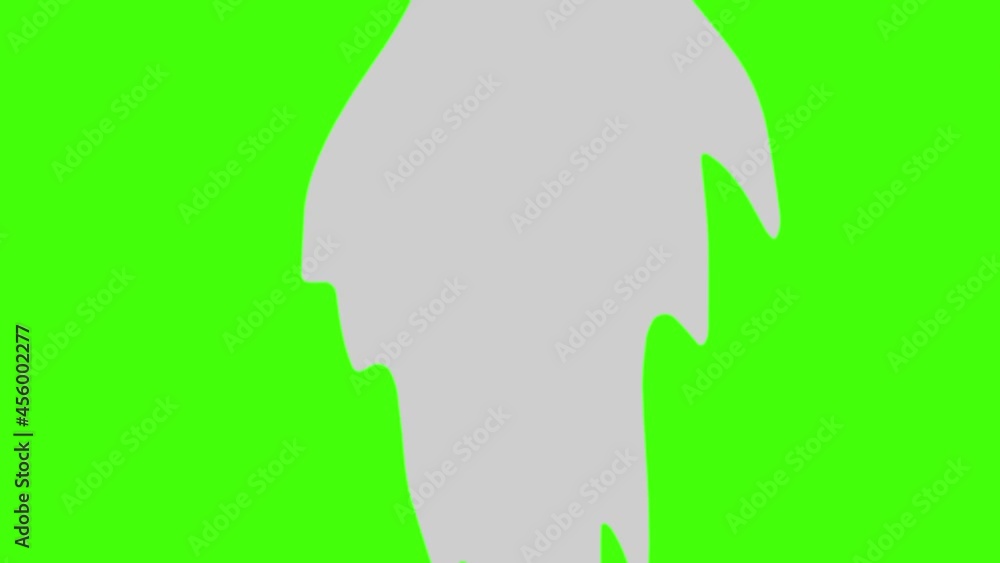 Ghost animation, flat design on green screen chroma key, halloween ...