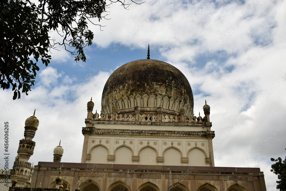 Antique Islamic Architectural Art Pointed Arches Seven Tombs Dome and ...