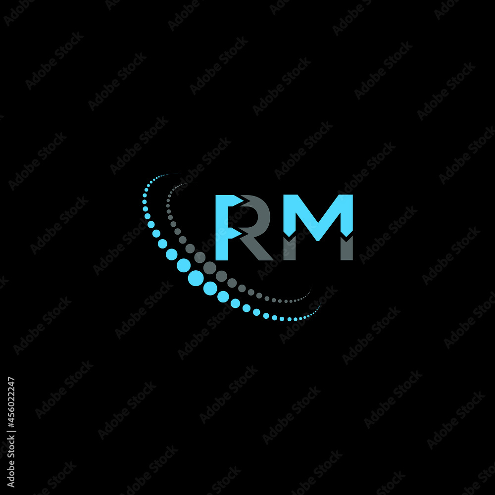 RM letter logo abstract design. RM unique design, RM letter logo design ...