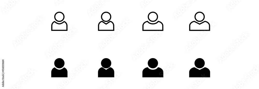 contact icon, person icon, profile icon, contact and profile symbol ...