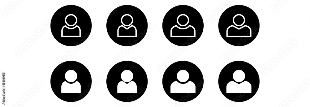 contact icon, person icon, profile icon, contact and profile symbol ...