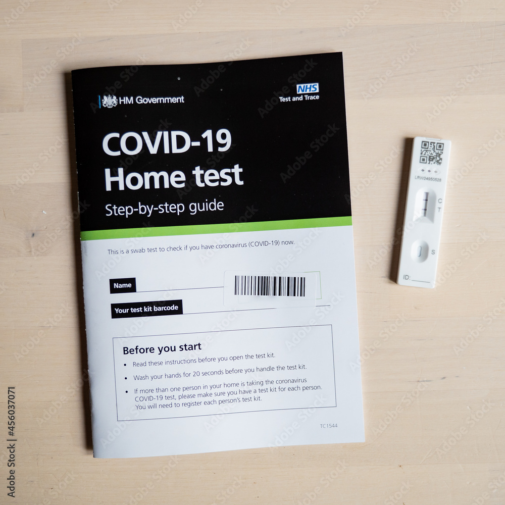 Positive Covid-19 test result. A positive lateral flow corona virus ...