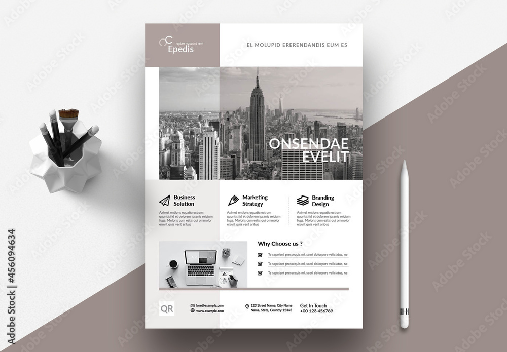 Creative Flat Flyer Stock Template | Adobe Stock
