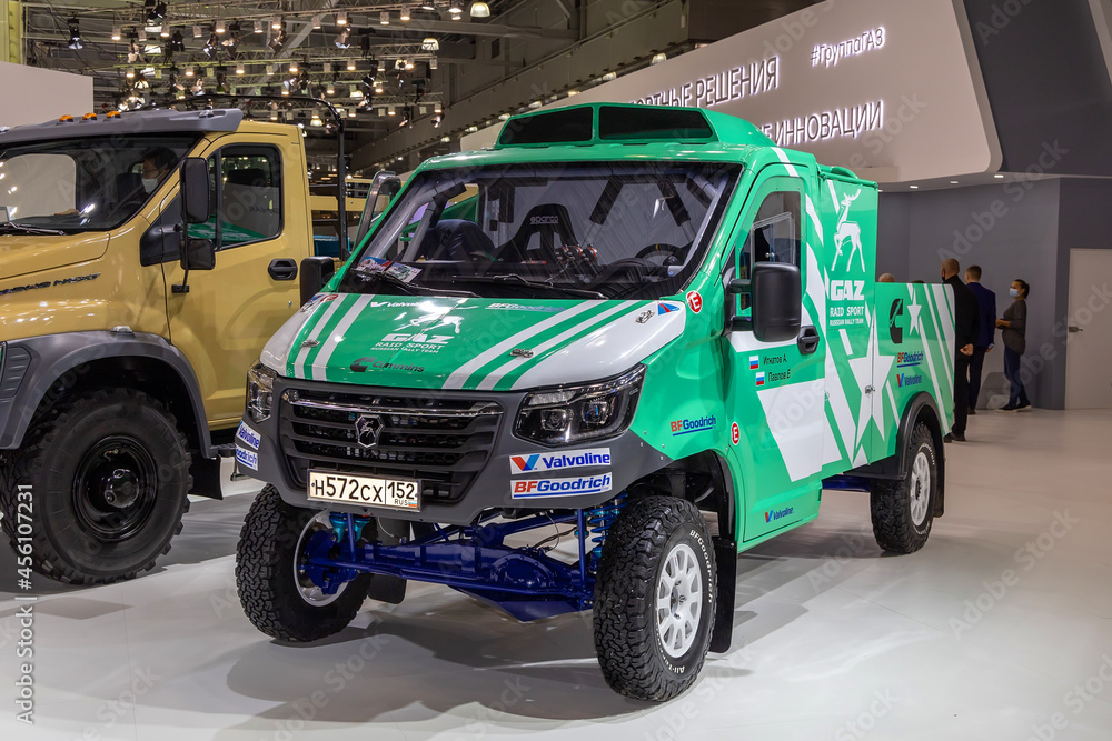 Sports car based on GAZelle Next LCV. Rally car for off-road racing ...