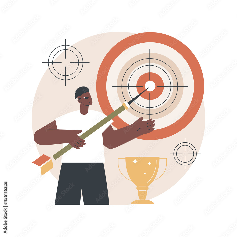 Focus abstract concept vector illustration. Training concentration ...