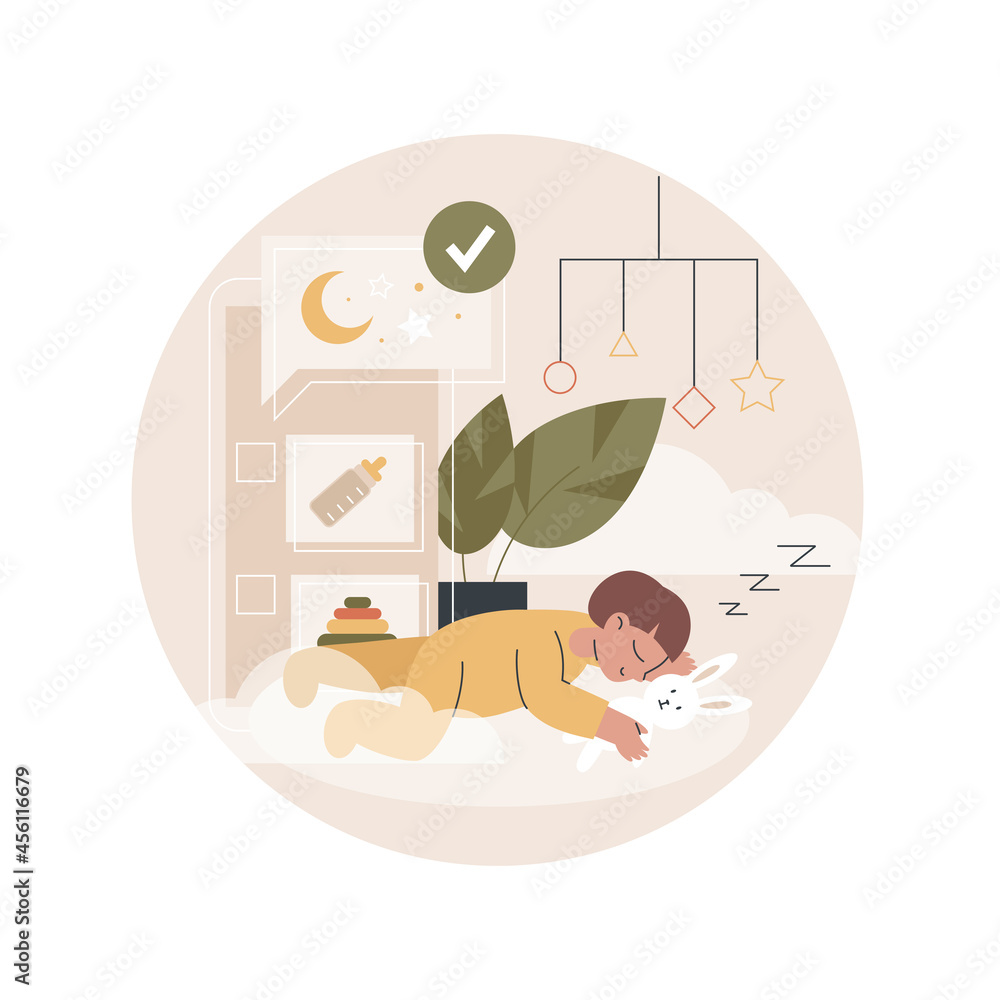Kids routine app abstract concept vector illustration. Child routine ...