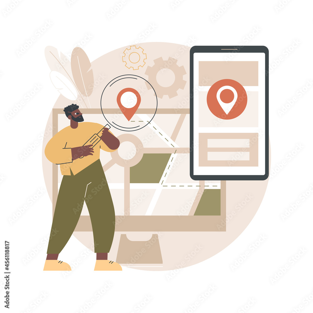Cross-device tracking abstract concept vector illustration. Multi ...