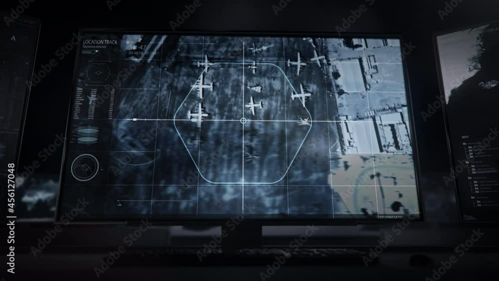 Scan Of Air Base Territory Map Obtained By Satellite In New Spy ...