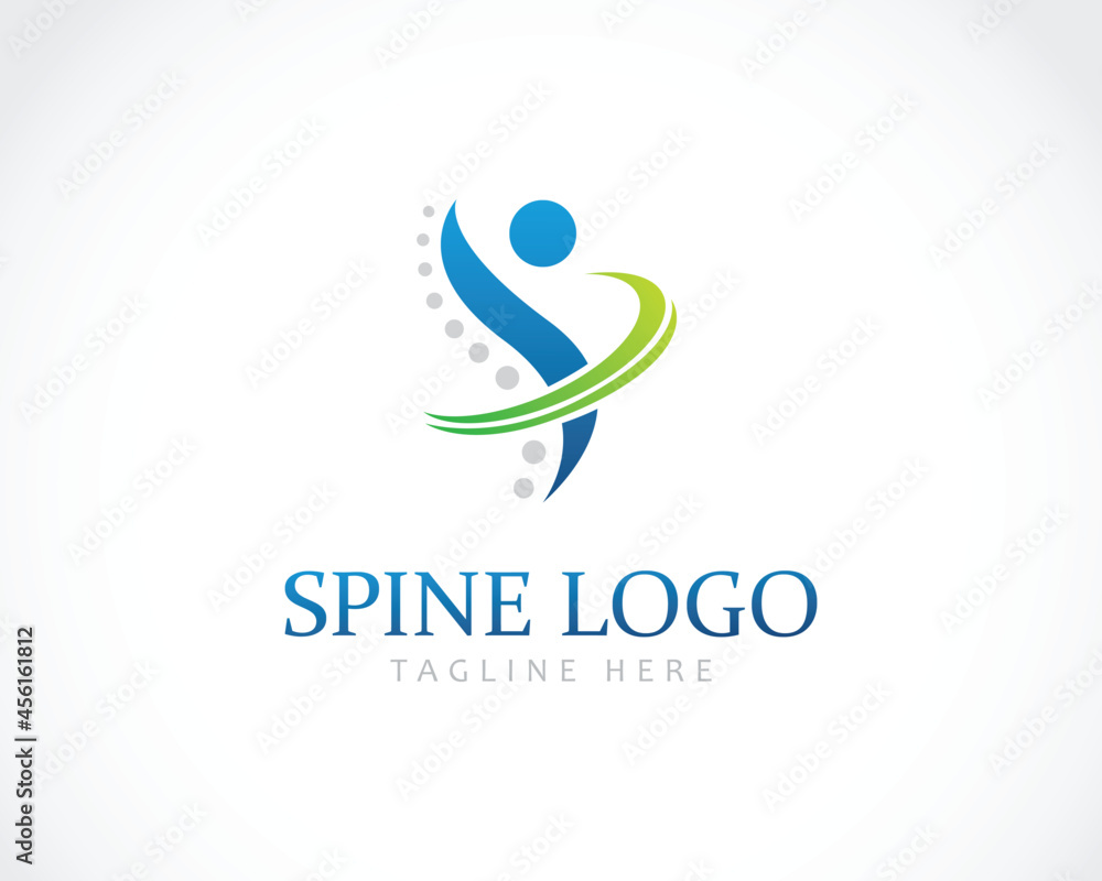 spine logo creative solution health care medical clinic design concept ...