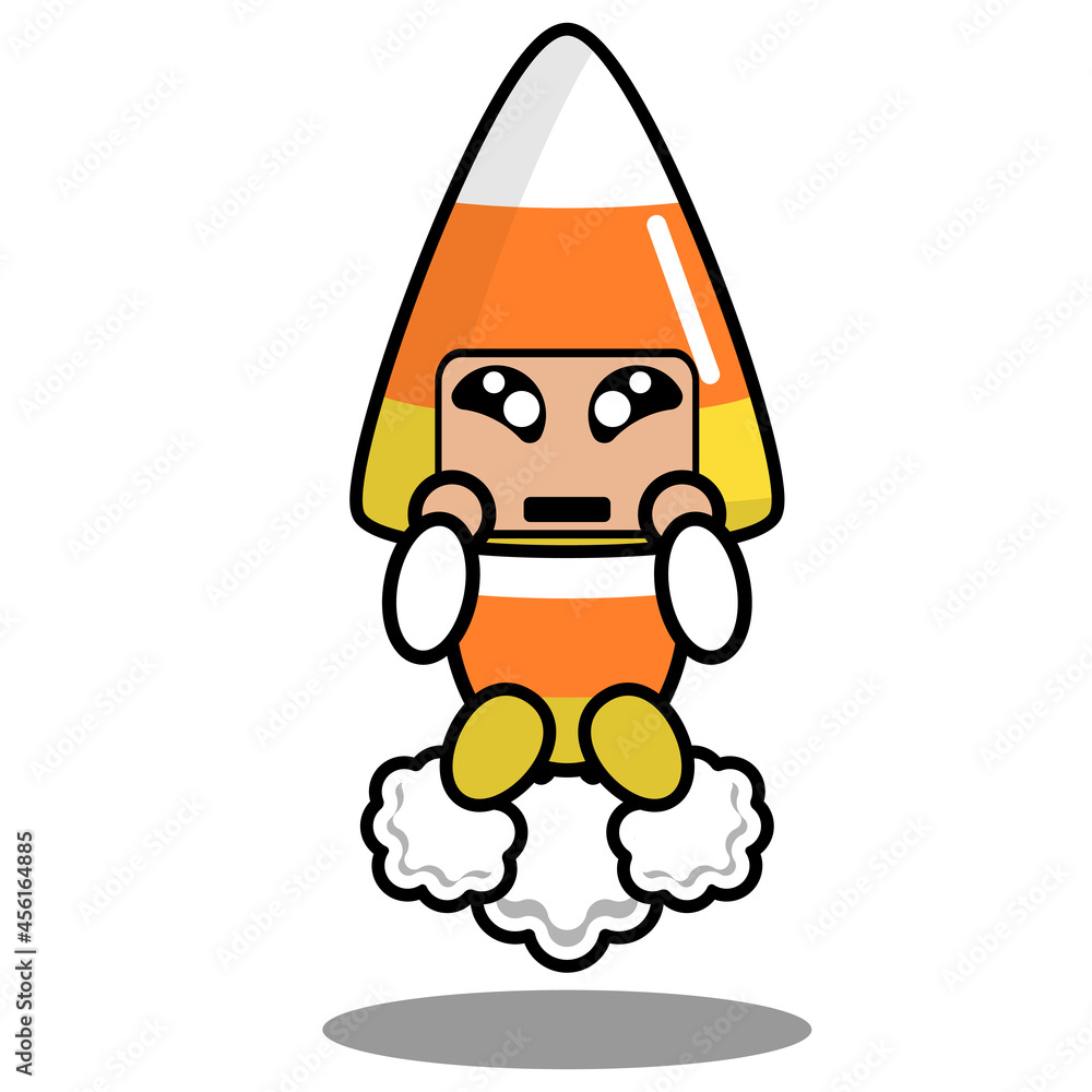 Vetor de halloween candy mascot costume illustration cute cartoon ...