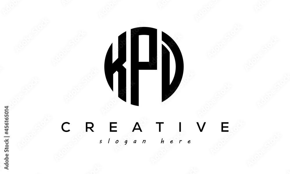 Letter KPD creative circle logo design vector Stock Vector | Adobe Stock