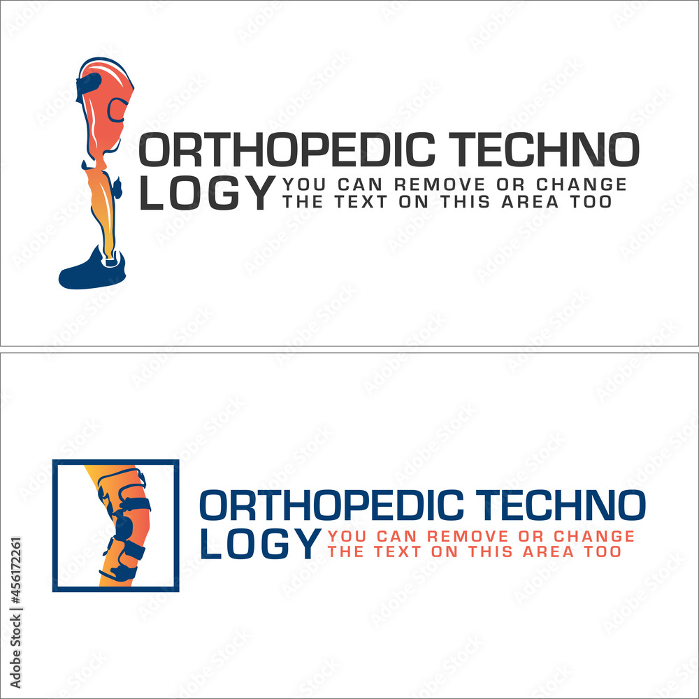 Medical Orthopedic with prosthetic limbs logo design Stock Vector ...