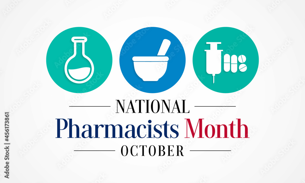 Vettoriale Stock National Pharmacists month is observed every year in ...