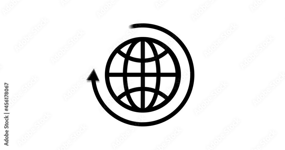 A moving animated black and white concept of data chart pointing moving ...