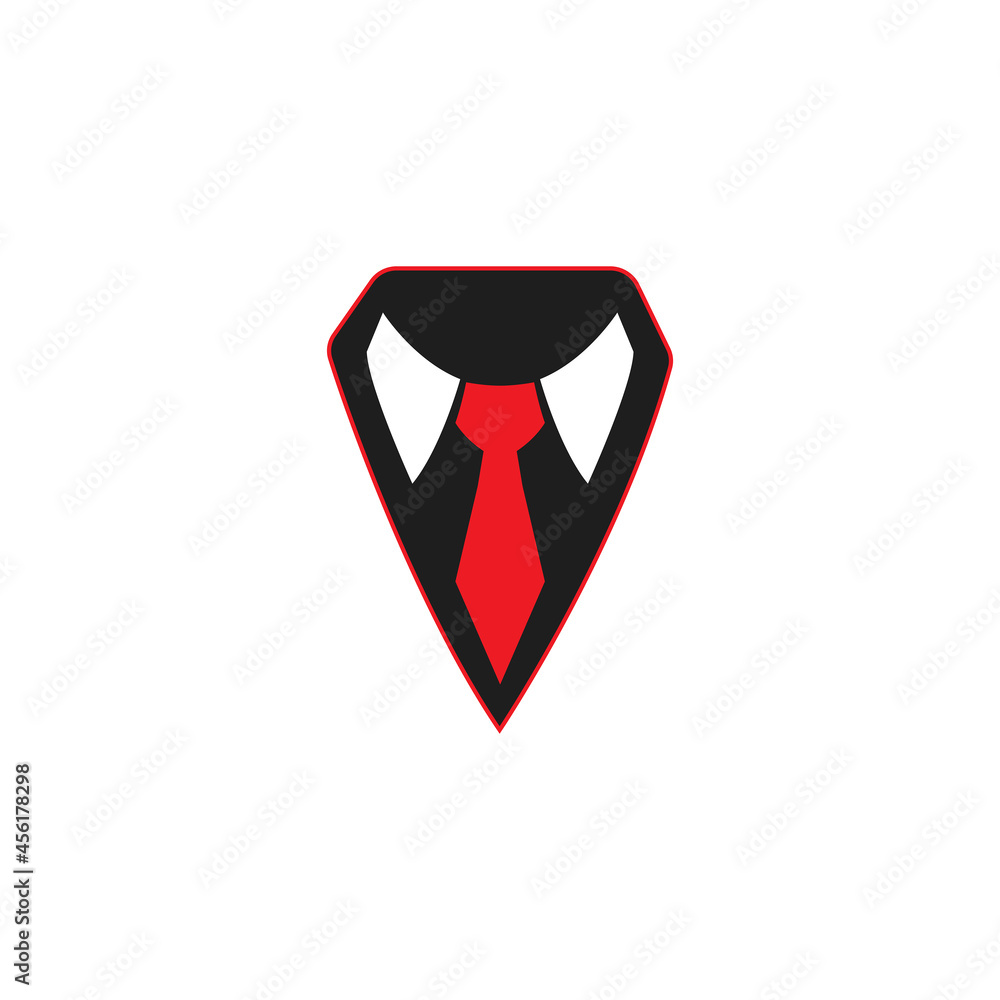 Sales Executive Shirt Tie Formal Dress Abstract Mark Pictorial Emblem ...