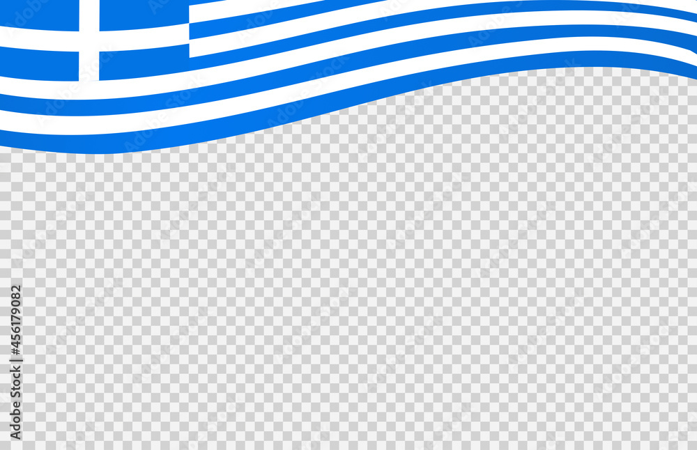 Waving flag of Greece isolated on png or transparent background,Symbol ...