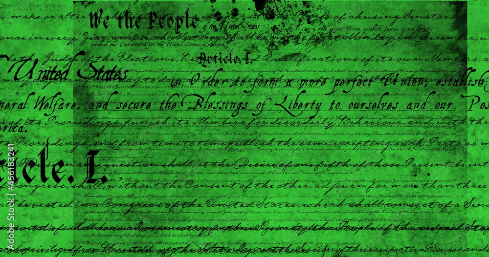 Written constitution of the United States 4k Stock Photo | Adobe Stock