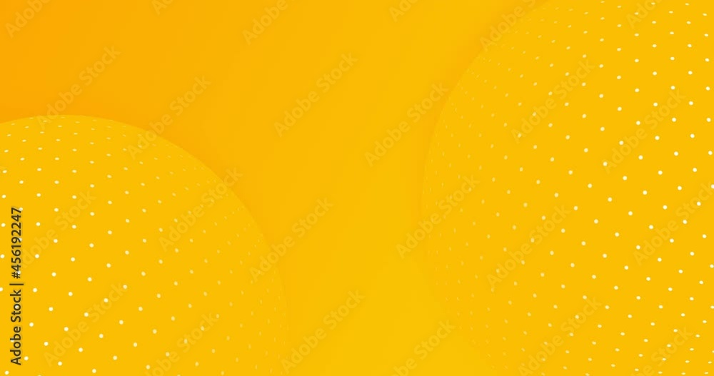 Looped halftone 3d sphere hot yellow color autumn animation. 4k sunny ...