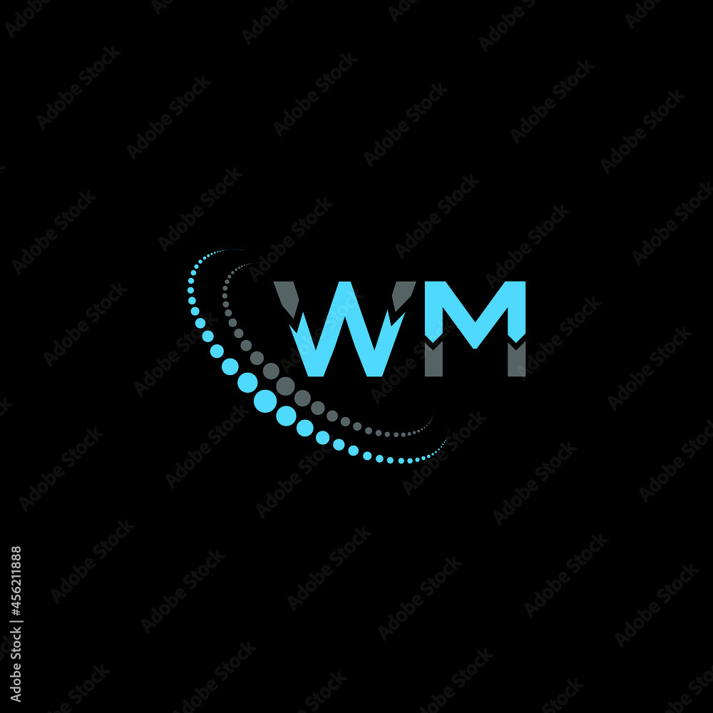 WM letter logo abstract design. WM unique design, WM letter logo design ...