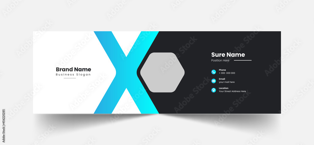 Email signature Template Design Stock Vector | Adobe Stock