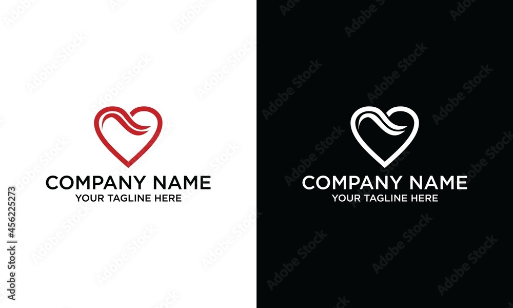Heart Logo designs concept vector, Love Fire logo symbol icon. On a ...