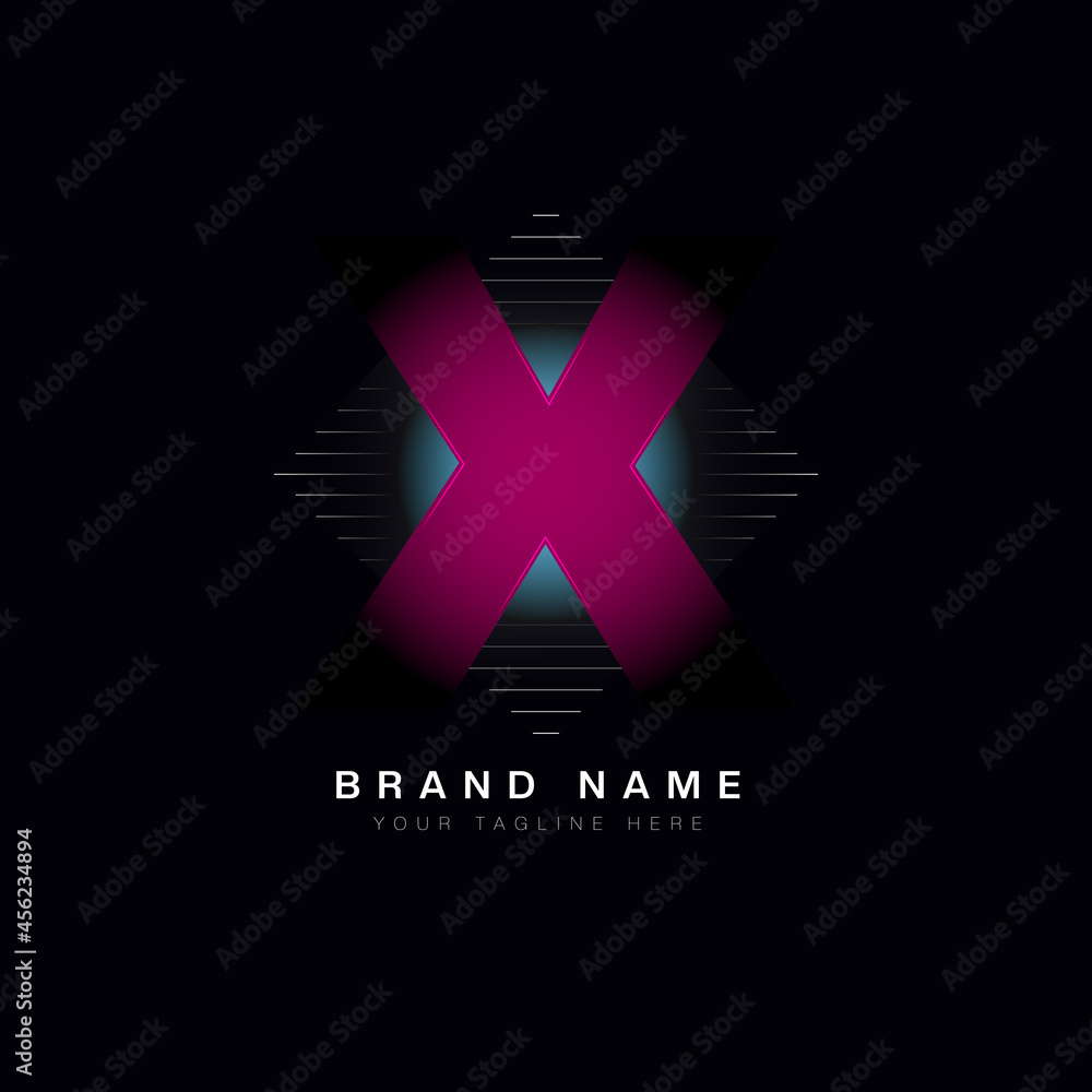 ilustrations graphic of red x logo Stock Vector | Adobe Stock