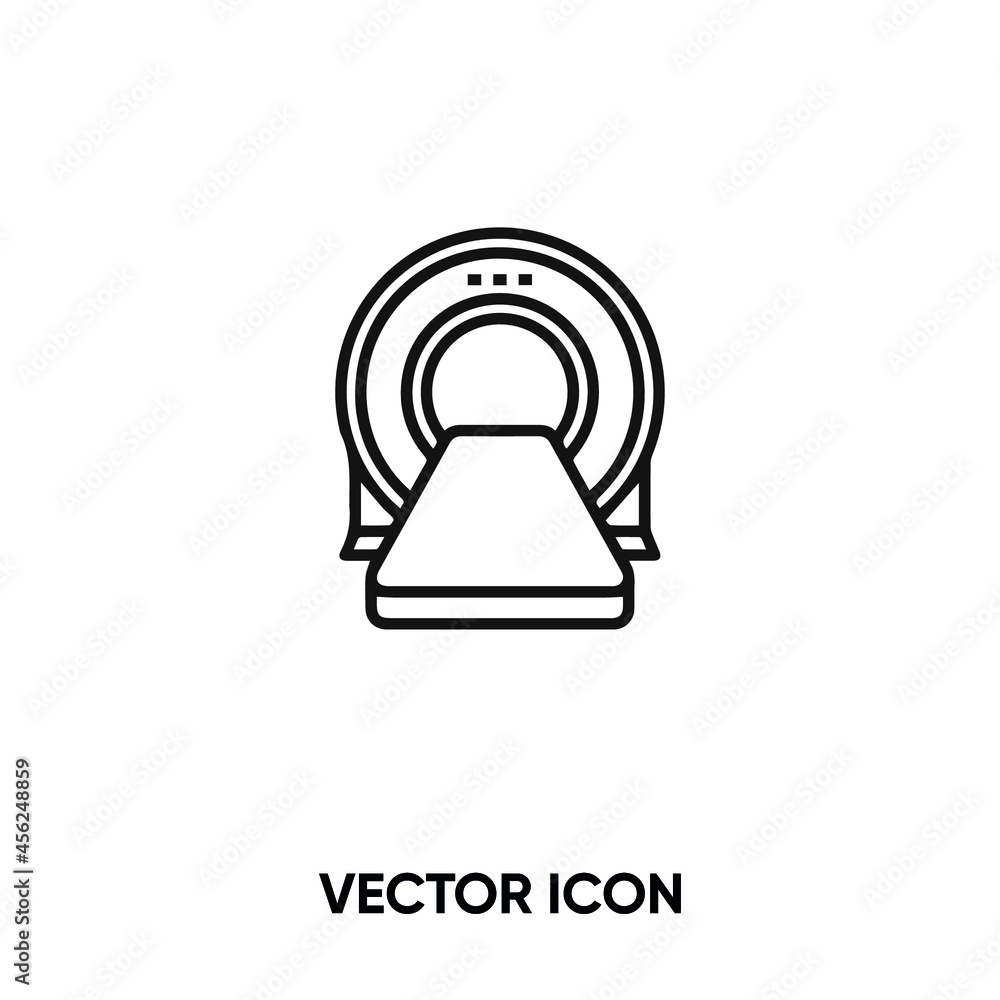 MRI diagnostic vector icon. Modern, simple flat vector illustration for ...