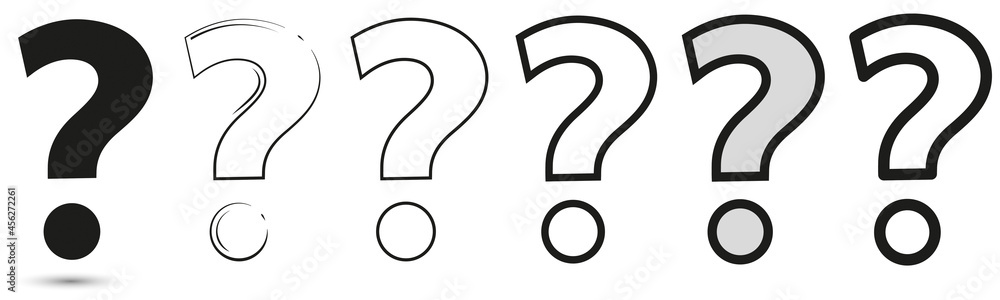 ICÔNE POINT D'INTERROGATION NOIR Stock Vector | Adobe Stock