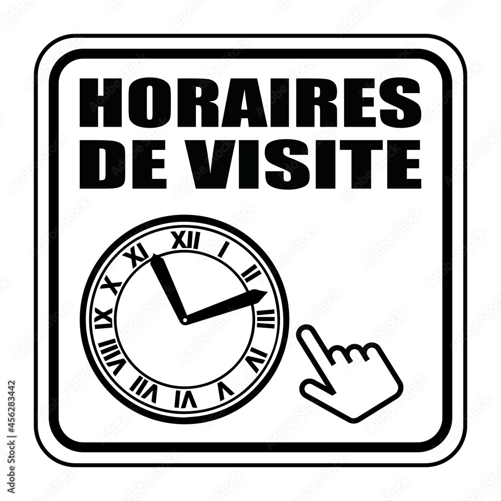 Logo horaires de visite. Stock Vector | Adobe Stock