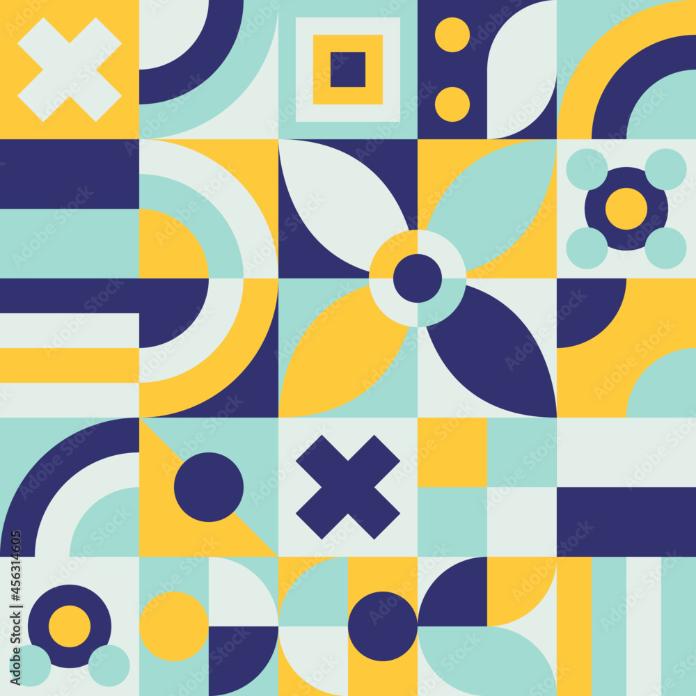 Vector Graphic of Neo Geo Design. Seamless Geometry Shapes Wallpaper ...