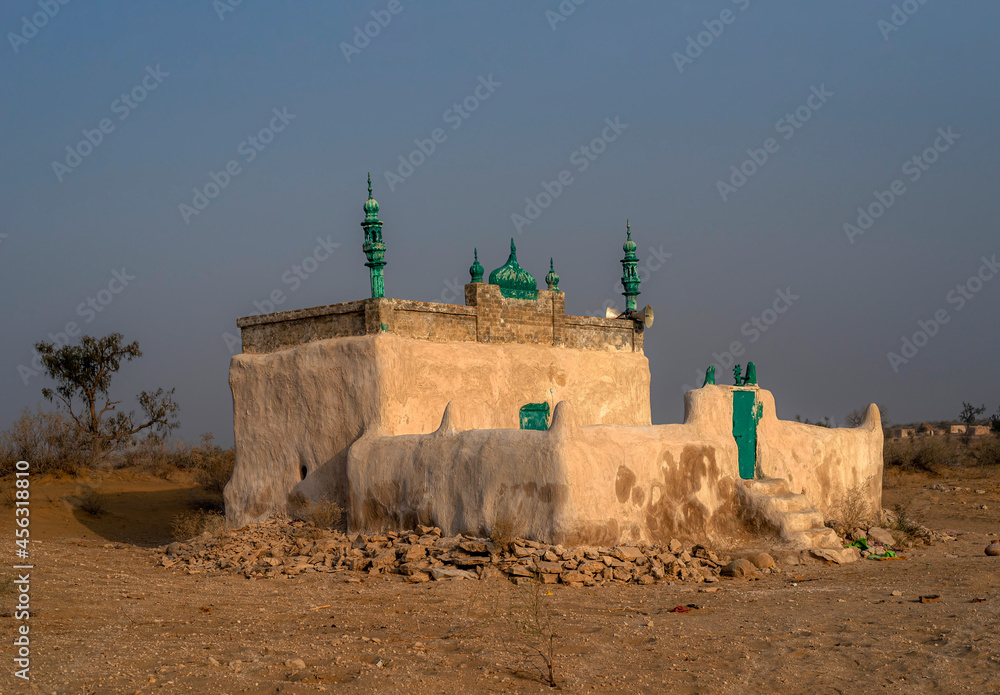 an old mosque in the desert, mud made mosque Stock Photo | Adobe Stock