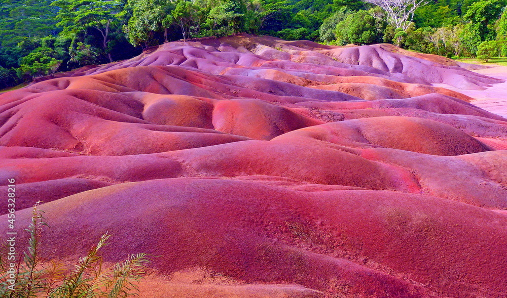 Surreal landscape seven colored Earth geopark geological formation ...