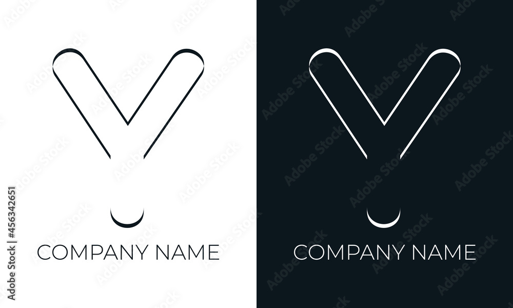 Initial letter y logo vector design template. Creative modern trendy y ...