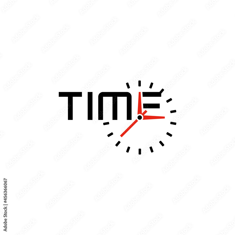 Time wordmark, creative logo design. Stock Vector | Adobe Stock