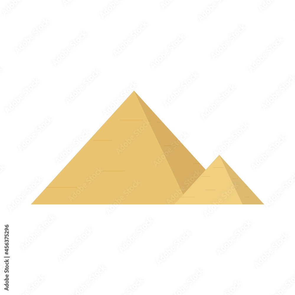 Egypt pyramid vector illustration and egypt pyramid isolated on white ...