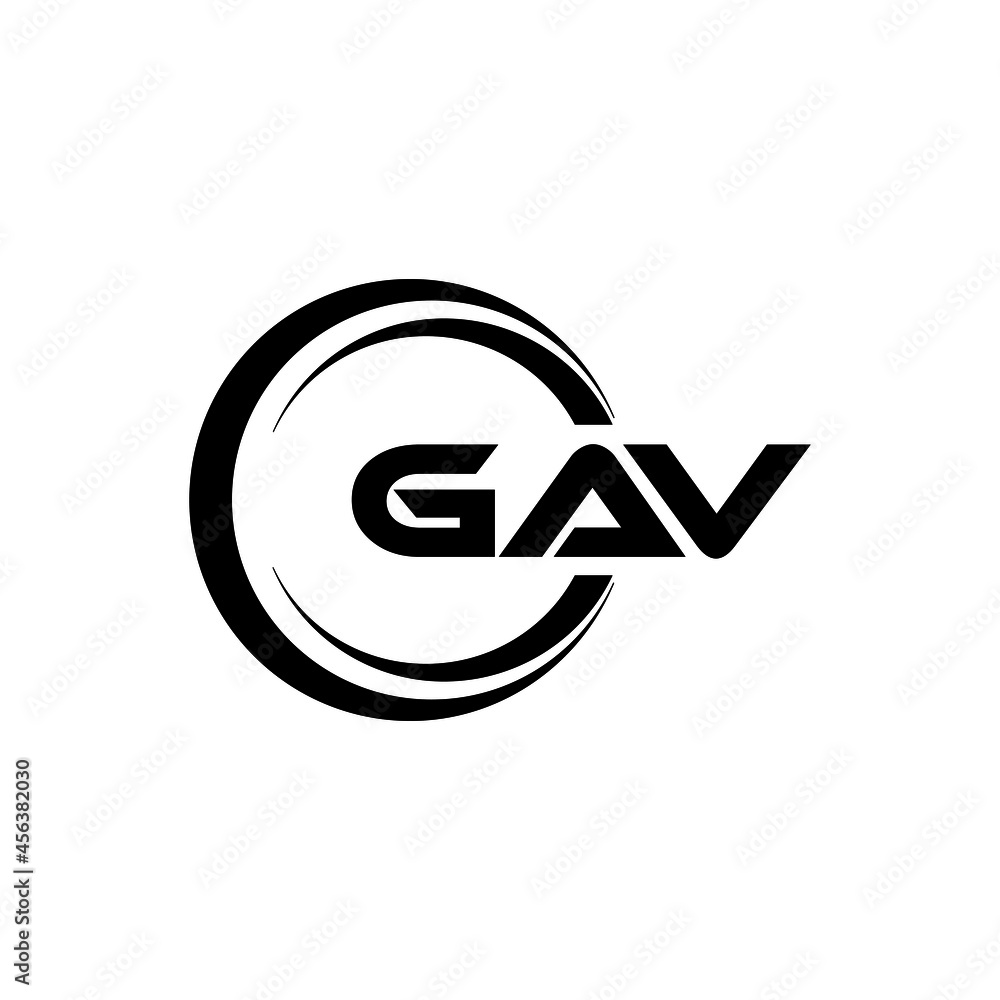 GAV letter logo design with white background in illustrator, vector ...