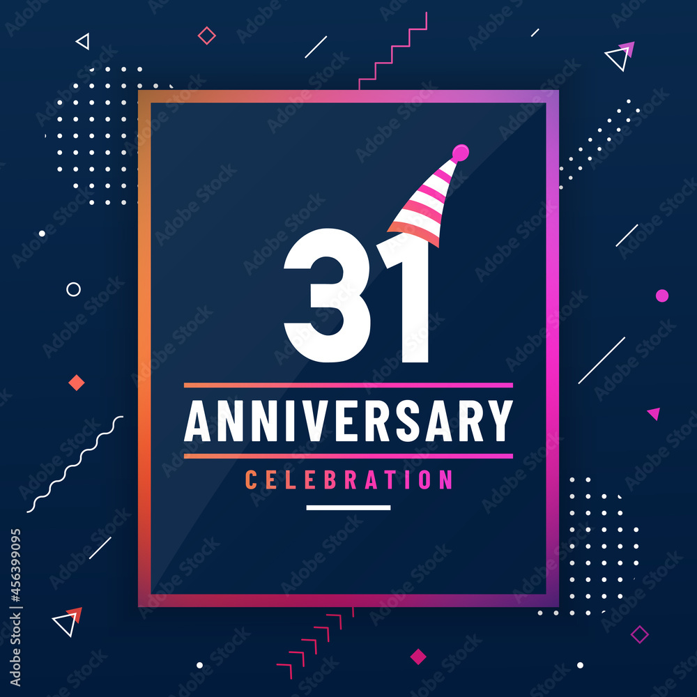 31 years anniversary greetings card, 31 anniversary celebration ...
