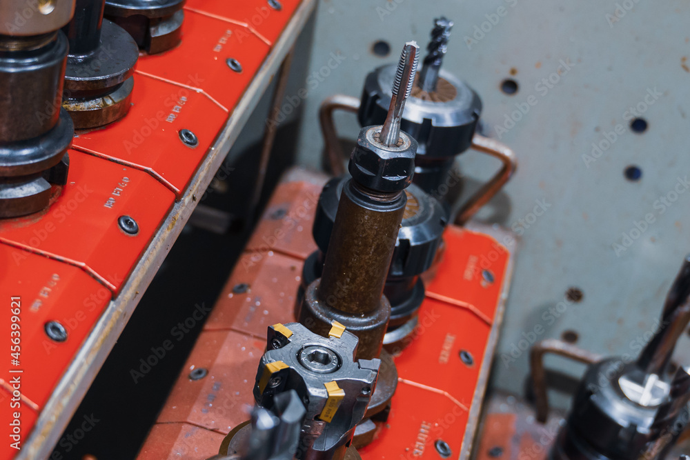 Precision Engineering Milling Tools and Drills Stock Photo | Adobe Stock