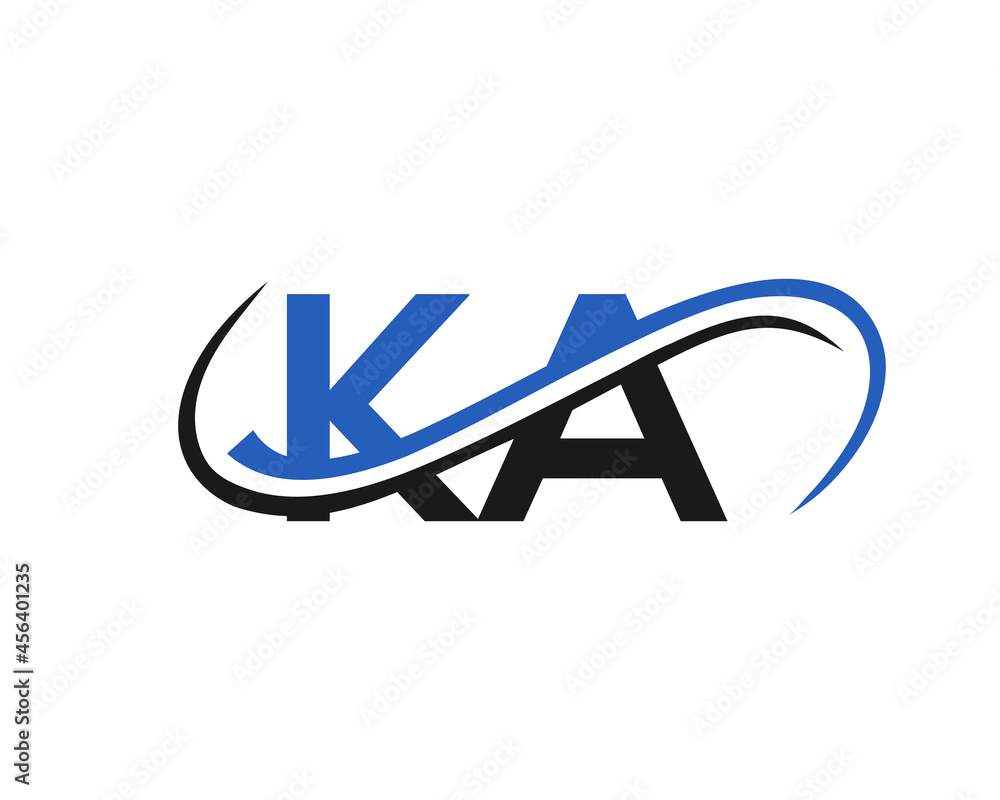 Initial KA Logo Design. KA Letter Linked Business Logo. KA logo Design ...