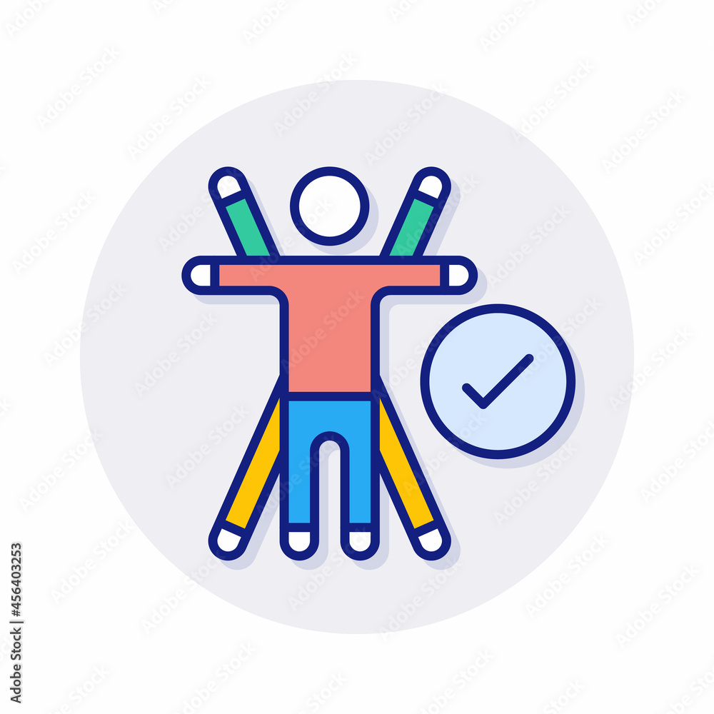 Ergonomics icon in vector. Logotype Stock Vector | Adobe Stock