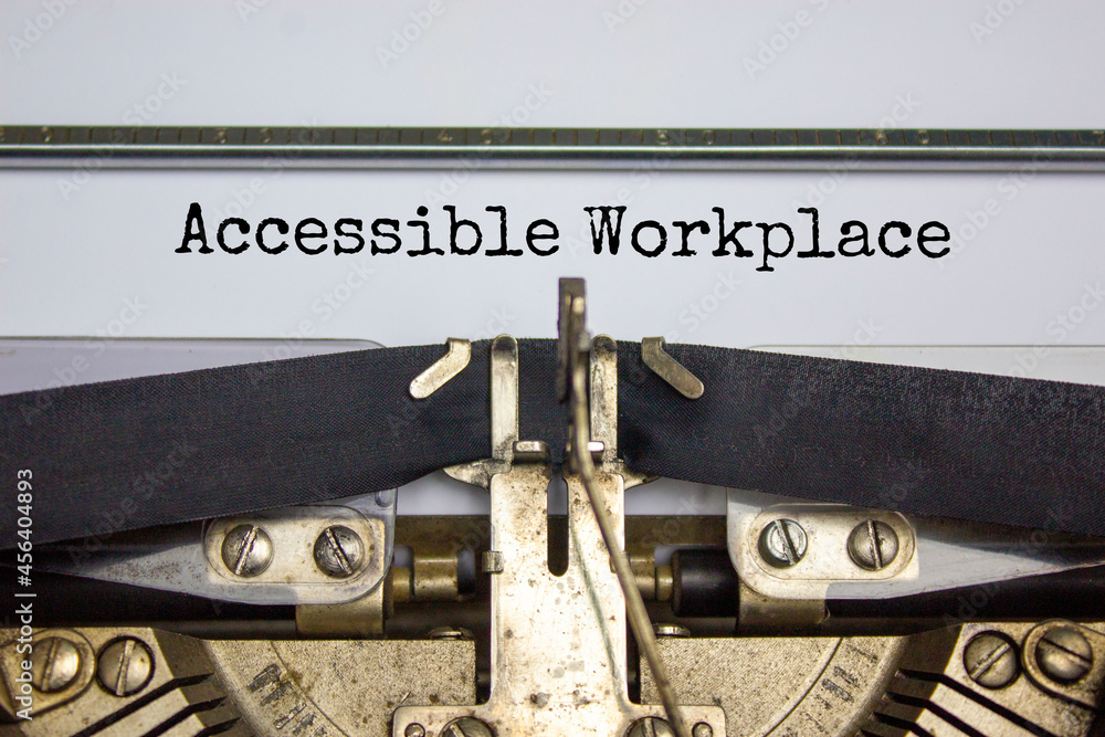 Accessibility and accessible workplace symbol. Concept words ...