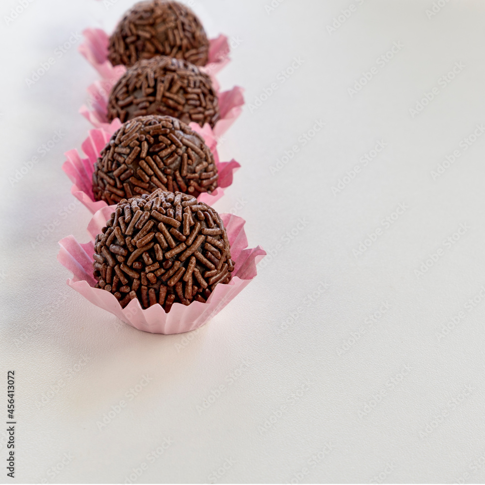 Brigadeiro is a Brazilian chocolate candy. Brigadier covered with ...