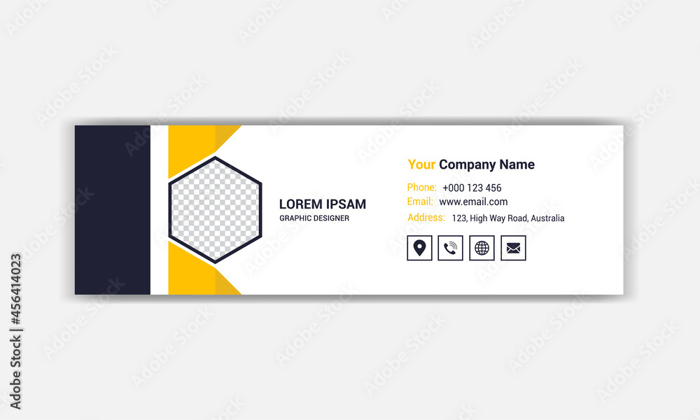 Email signature template design. Corporate mail business email ...