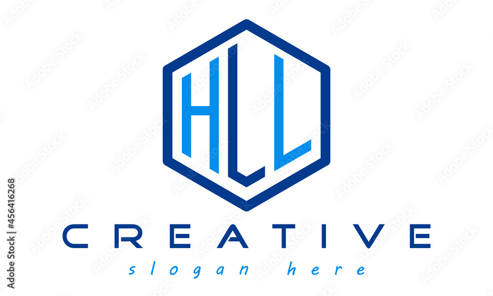 polygon letters logo, letters HLL modern unique minimalist brand ...